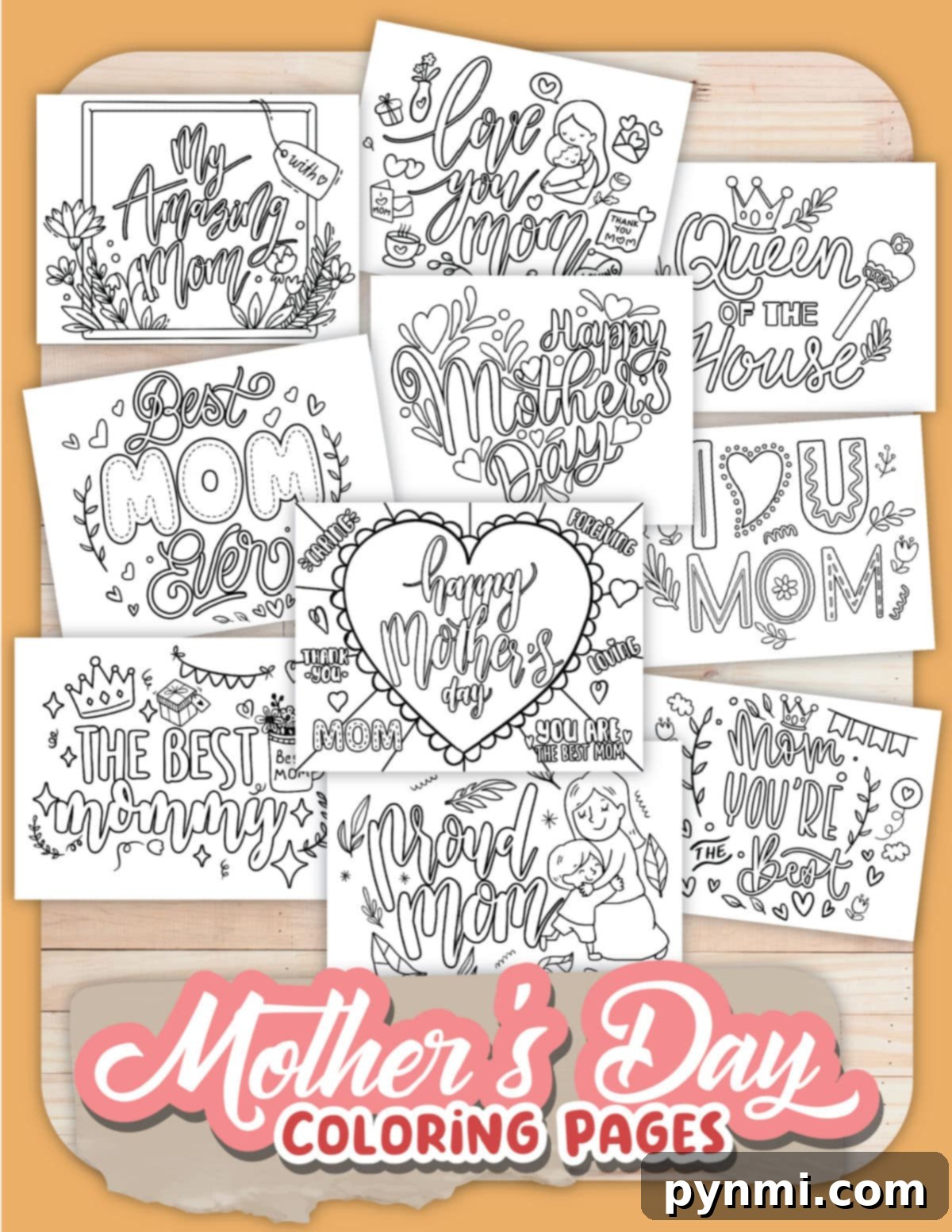 Creative Coloring Pages for Mom's Special Day - Pynmi